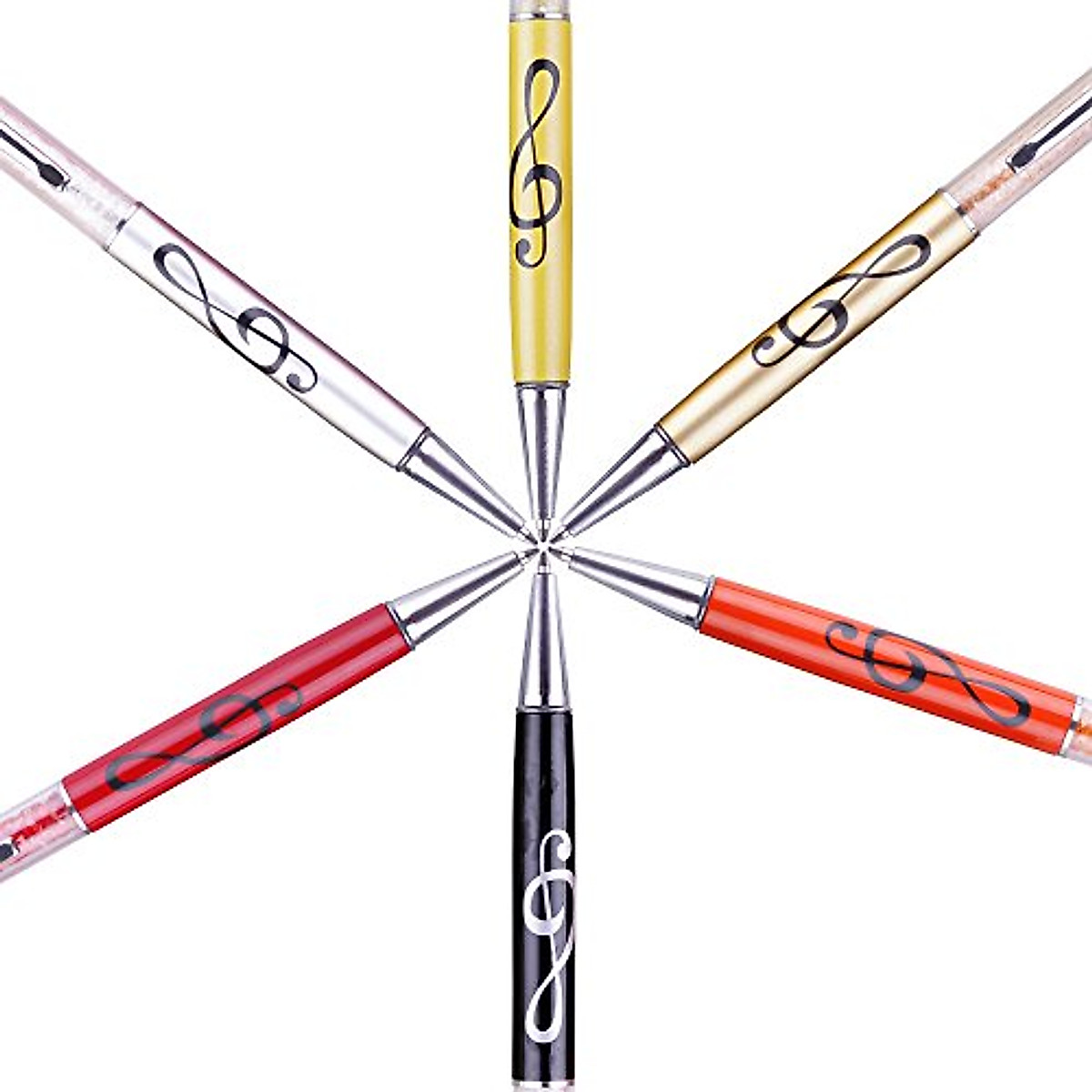 Stylus Pen Crystal Ballpoint Pens Capacitive Diamond Writing Pens Music Note Ball Point Fit All Touch Screens Device (Stylus Ballpoint)