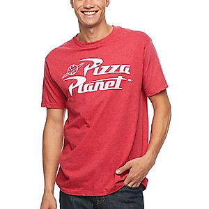 Toy Story Pizza Planet Delivery Adult T-Shirt (Medium, Heather Red)