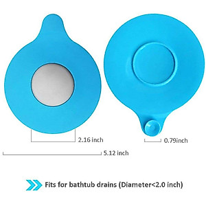 Tub Stopper Bathub Drain Plug, Konpex Soft Universal Silicone Bath, Kitchen Sink, Laundry Room Sink Drain Cover