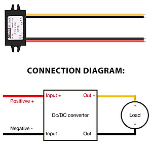Weewooday Direct Current Converter 12v to 5v 3a 15w Buck Converter Module, Reduced Voltage Regulator Car Power Output Power Adapter, Wire Interface(3 Pieces)