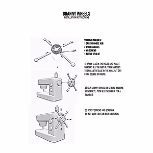 Granny Wheels Singer Heavy Duty Sewing Machine Hand Wheel Upgrade 4452, 4432, 4411, 4423 HD 6380 (TTY123)