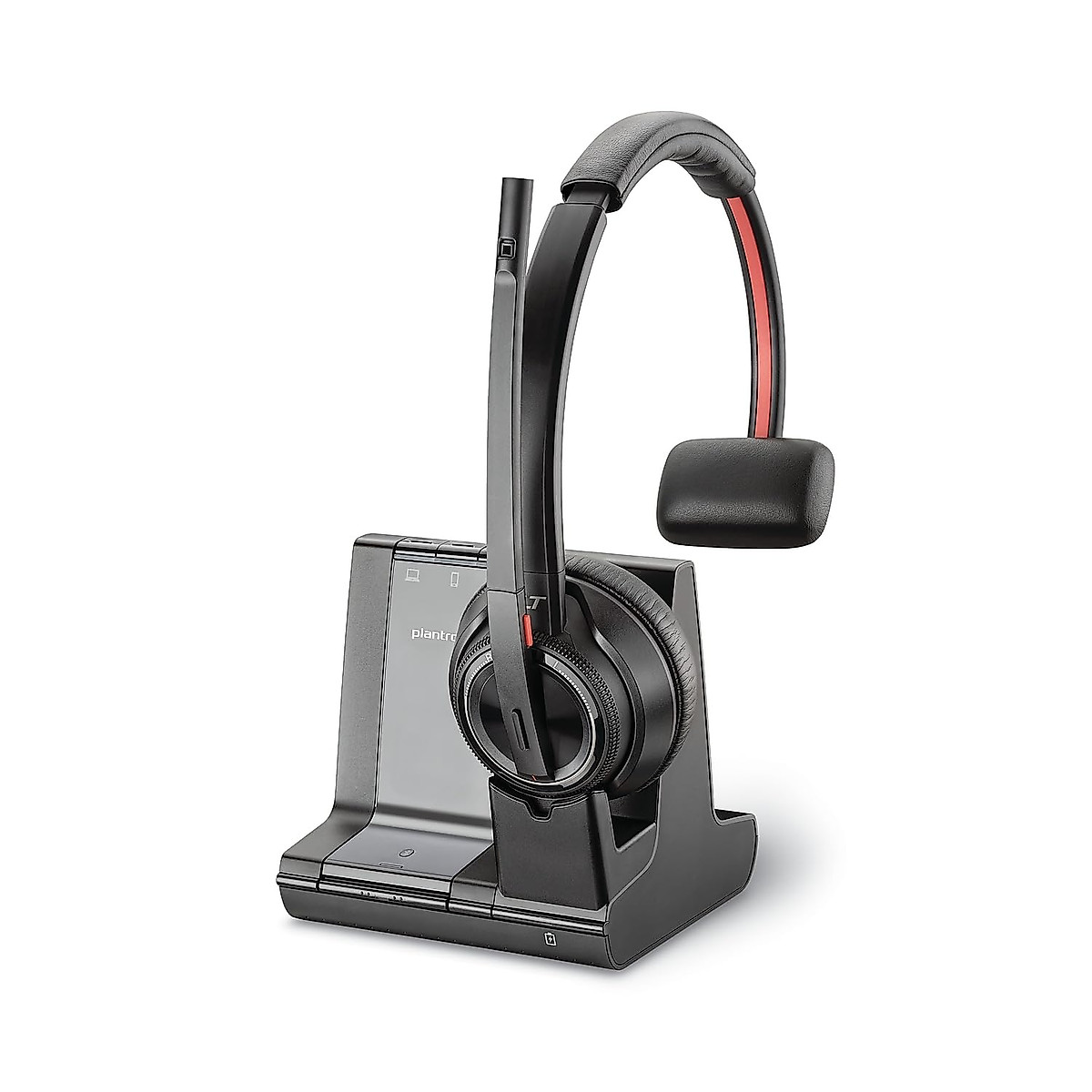 Plantronics - Savi 8210 Office Wireless DECT Headset (Poly) - Single Ear (Mono) - Compatible to connect to PC/Mac or to Cell Phone via Bluetooth - Works with Teams (Certified), Zoom