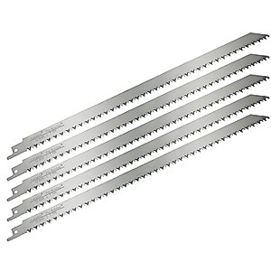 12-Inch Stainless Steel Frozen Meat Bone Cutting Saw Blades for Reciprocating and Sawzall Saws - 5 Pack - Caliastro