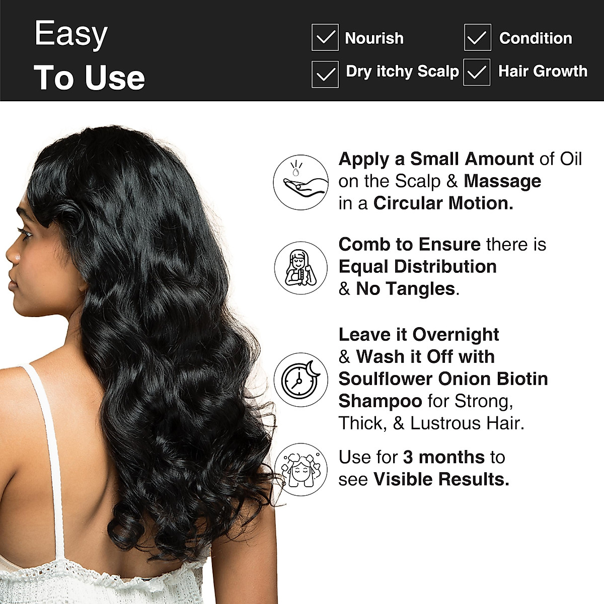 Soulflower Rosemary Castor Hair Oil for Hair Growth, Hairfall Control, For Dry, Damaged, Curly, Coily, Frizzy & Beard Hair - 100% Pure, Vegan,Ecocert Cosmos Organic Certified, 6.77 fl oz