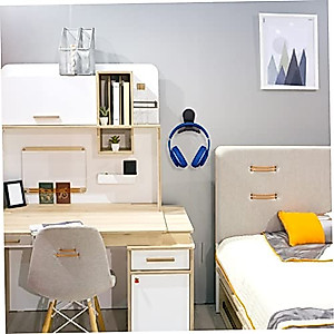 Parliky 6pcs Headphone Hanger Headset Sound Bar Stand Wall Clothes Rack Desk Hook Holder for Headphone Under Desk Hook for Headset Wall Hanger Rack Hook Desktop Wall Hanging TPU