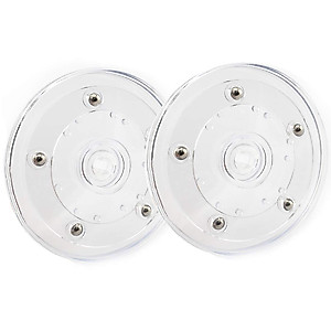 SDTC Tech 2-Pack 4 Inch Lazy Susan Turntable Organizer 360 Degree Rotating Bearings Acrylic Round Turntable for Kitchen Corner Cabinets/Spice Rack/Table Cake Decorating - Clear Tone