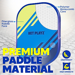 Pickleball Set - Pickleball Paddles Family 4-Pack, USAPA Approved 2 Child-Size & 2 Adult-Size | Family Set for Kids, Parent-Child Adult/Junior,Blue