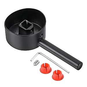 uxcell Single Lever Faucet Handle for 40mm Cartridge, Zinc Alloy Faucet Handle Replacement for Kitchen Bathroom Shower, 4.3"x1.8", Black