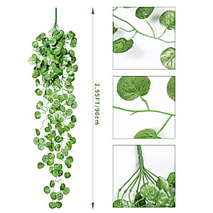 Omldggr 3 Pieces Artificial Hanging Plants Artificial Hanging Vine for Indoor Outside Home Garden Office Decor