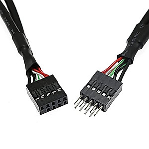 BAIRONG USB Internal Motherboard Header Cable USB 9pin Male to Female Internal Motherboard Header Cable