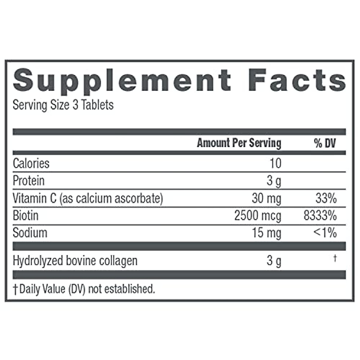 NeoCell Super Collagen Peptides + Vitamin C & Biotin, 3g Collagen Per Serving, Gluten Free, Promotes Healthy Hair, Beautiful Skin, and Nail Support, Dietary Supplement, 270 Tablets