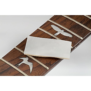 Musiclily Pro Natural Mother of Pearl Guitar Inlay Material Blank Sheet 50x25x2mm, White Pearl