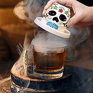 HGB Cocktail Smoker, Old Fashioned Chimney Drink Smoker Kit with Ceramic Cocktail Smoker & Wood Chips, Infuse Cocktails,Wine, Whiskey, & Bourbon - Smoking Glass Cloche Accessories