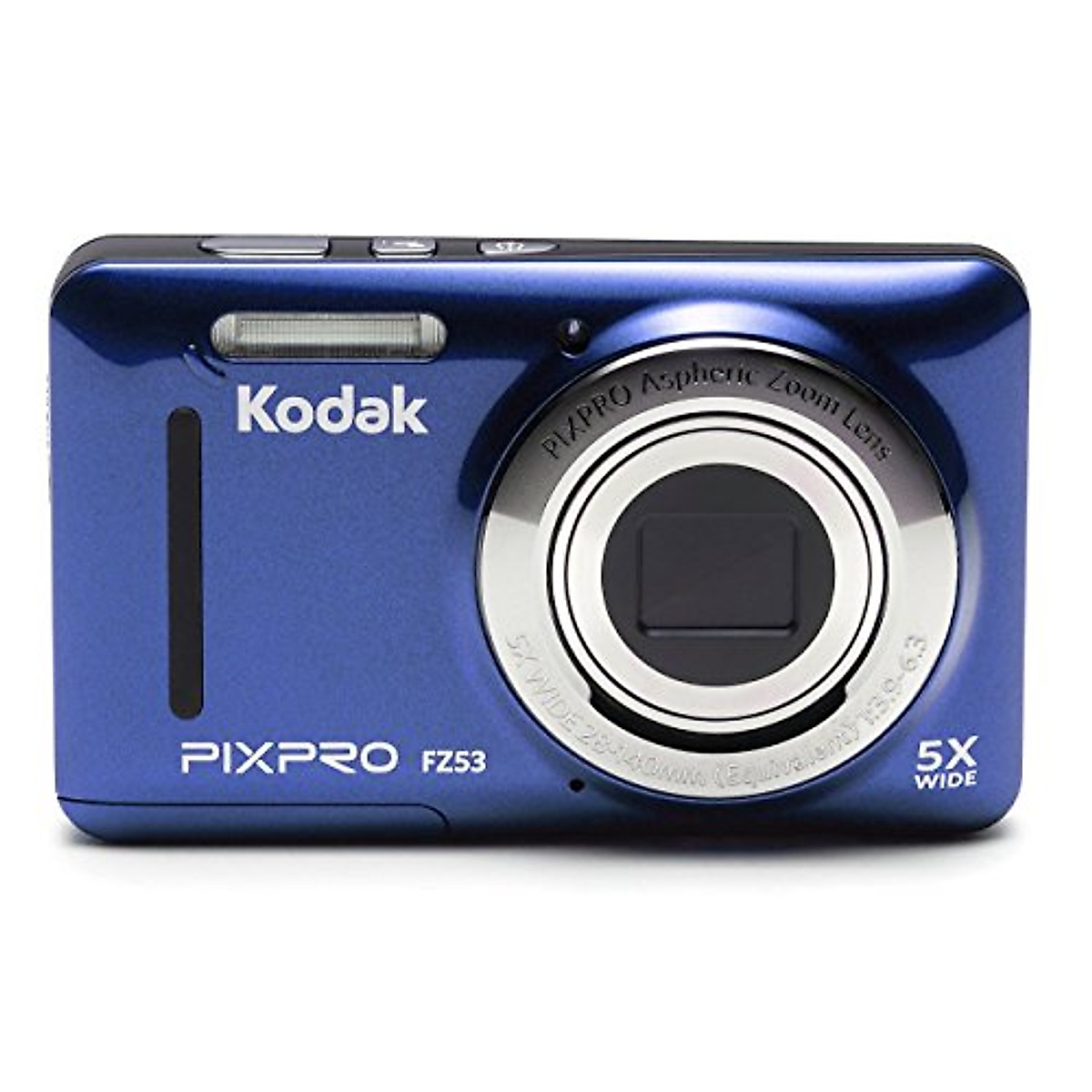 Kodak FZ53-BL Point and Shoot Digital Camera with 2.7" LCD, Blue (Renewed)