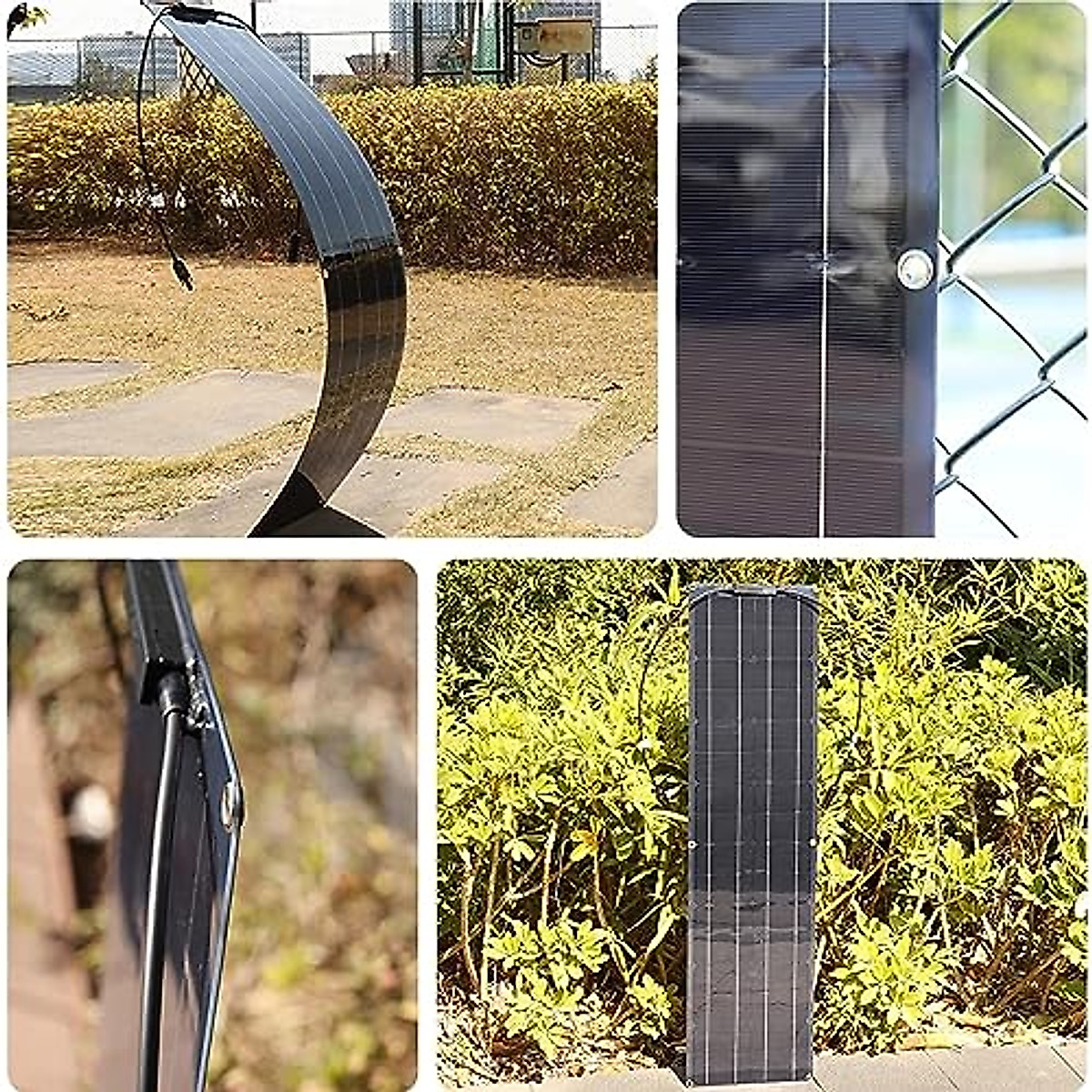 Monocrystalline Solar Panel(18v 200w/400w), 40a Controller/Flexible Solar System Kit, Semi-Flexible Solar Panel(30°), for Rvs,Boat,Caravan,200W