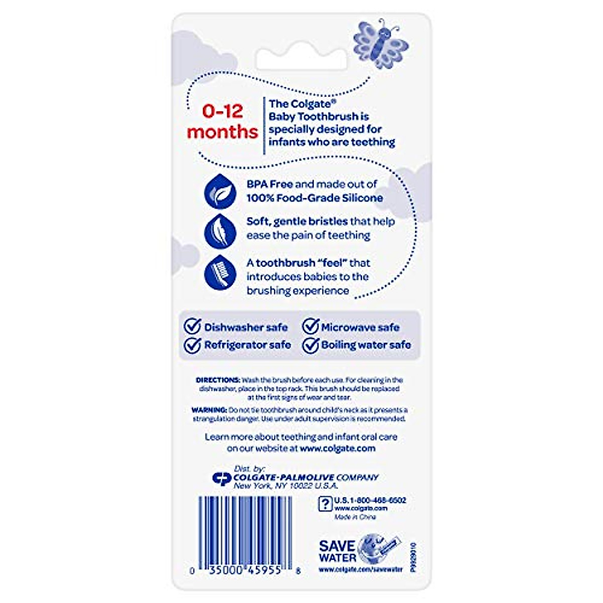 Colgate Baby Toothbrush and Teether, BPA Free â€“1 Count (Pack of 2)