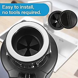 RQYEKDO Garbage Disposal Splash Guards with Rectangle Kitchen Sink Stopper Kit, 3 1/8 Inch Sink Baffle Food Waste Disposal Accessories Drain Plugs for Waste King, Whirlaway, GE Models