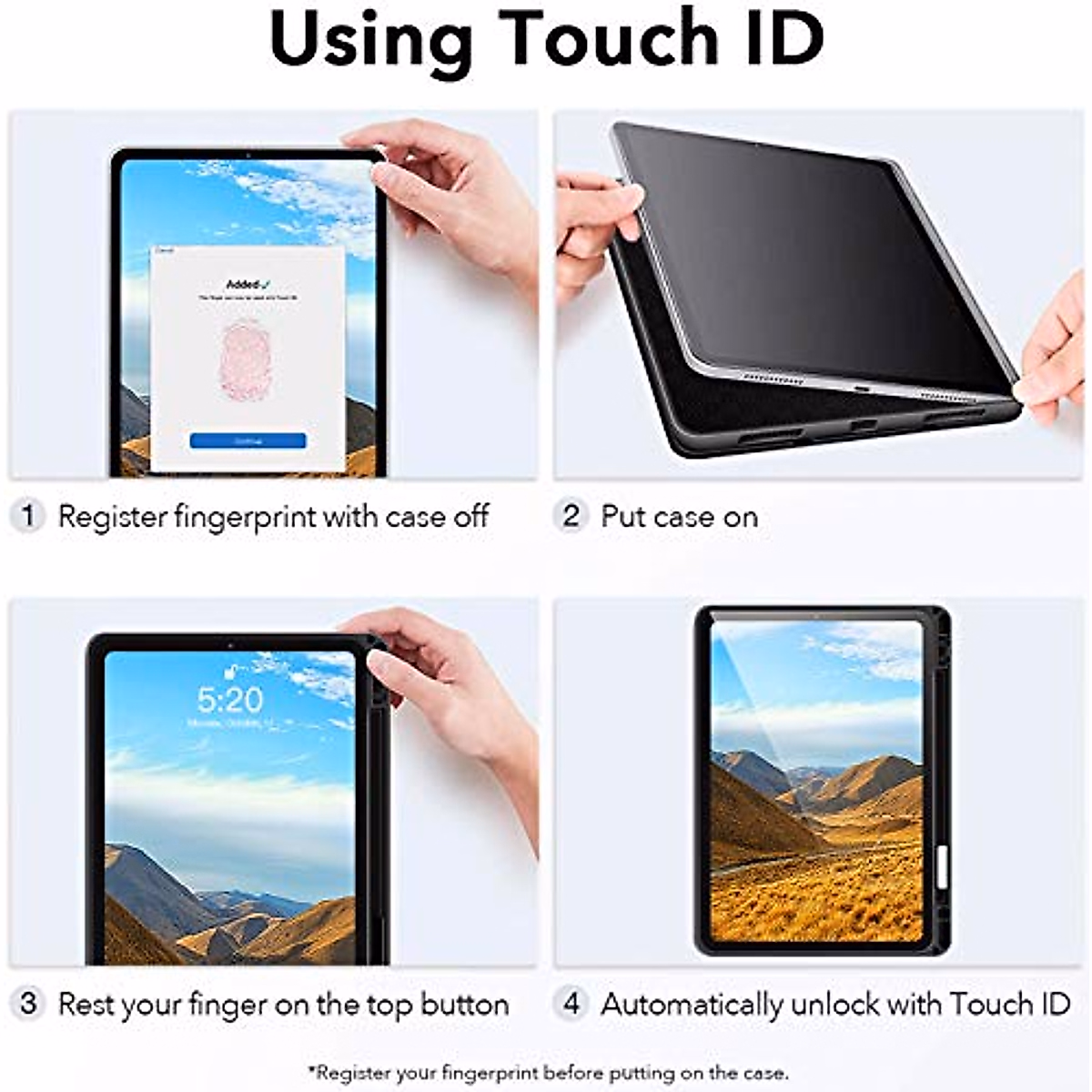 auaua Case for iPad Air 5th Generation(2022), iPad Air 4th Generation (2020), with Pencil Holder, Auto Sleep/Wake, Vegan Leather, Adjustable Stand Cover (Brown)