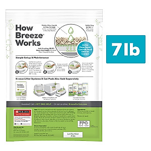 Purina Tidy Cats Scented Litter Pellets, Breeze Enhanced Refill Litter Pellets in Recyclable Box - (Pack of 4) 7 lb. Bags