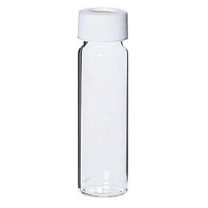 Environmental Express Clear VOA Vials with White Open-Top Septa Caps; 40 mL (72 Pack)