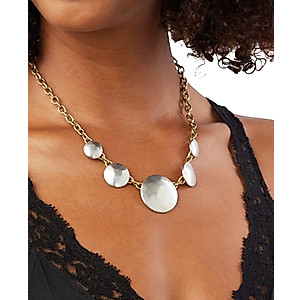 Lucky Brand Two-Tone Coin Collar Necklace, 18" + 2" extender