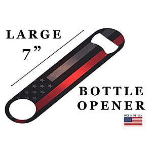 Firefighter Thin Red Line Flag Subdued Speed Bottle Opener Heavy Duty Gift For Fire Fighter Department FD