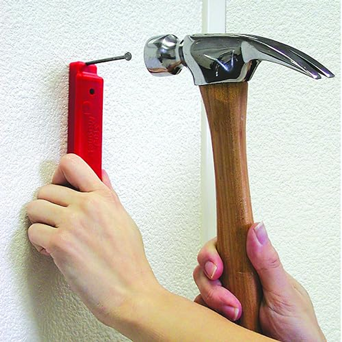 Master Magnetics 07612 Magnetic Stud Finder with Shield, Drywall Screw and Nail Locator, Red