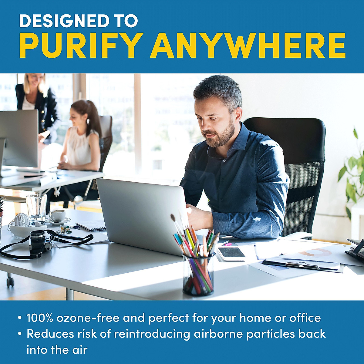 Veva HEPA Filter B Replacement, Compatible with Germ Guardian FLT4825 HEPA, AC4900CA, AC4825, AC4850PT, AC4820, Pack of 2 HEPA Filter / 8 Carbon Pre-Filters for GermGuardian Filter B