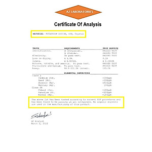 Potassium Iodide, USP Grade 100 Grams. Fine Crystals Powder, USP, 100%, Same Day Ship