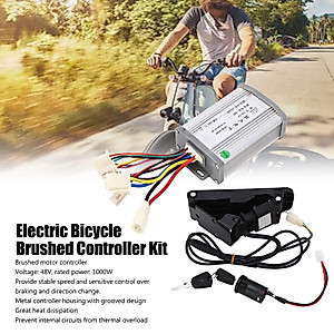 SPYMINNPOO 48V 1000w Brushed Motor Controller with Foot Throttle Pedal, High Power Controller Kit Compatible with Electric Electric Scooters Tricycles