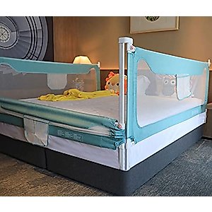 U/D Bed Rails for Toddlers - Extra Long and Tall Specially Designed for Twin, Full, Queen, King (59in(150cm))-1side…