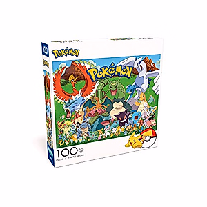 Buffalo Games - Pokémon - Fan Favorites - 100 Piece Jigsaw Puzzle for Families Challenging Puzzle Perfect for Game Nights - Finished Puzzle Size is 15.00 x 11.00