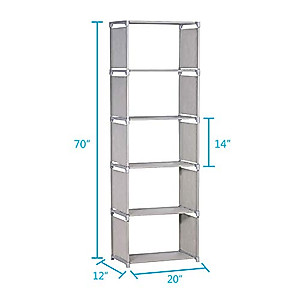 NiceAI Bookshelf Lightweight Slim Modern Bookcase Metal Framework Children's Room Arrangement Toys Office A4 File Books Kitchen Clothing Storage Rack Gray