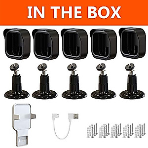 Blink Outdoor Wall Mount, Weatherproof Protective Cover and 360 Degree Adjustable Mount with Blink Sync Module 2 Outlet Mount for All-New Blink Outdoor Indoor Security Camera (Black, 5 Pack)