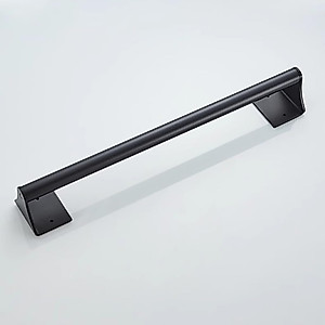 Space Aluminum Grab Bars Heavy Duty Shower Handle Bathroom Balance Bars Grab Bar Hand Rail Support Assist Bath Handles for Handicap Elderly Injury (Color : Black, Size : 40cm)