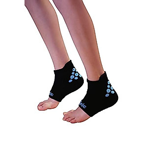 KidSole RX Gel Sports Sock for Kids with Heel Sensitivity from Severs Disease, Plantar Fasciitis (Toddler 11-2, Black)