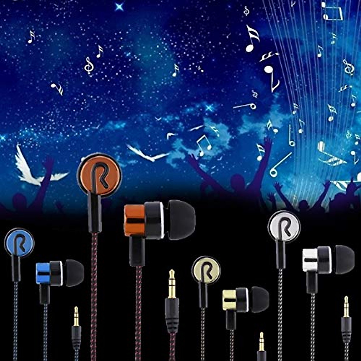 Fashion Design Sports Running Noise Isolating Stereo 1.1M in-Ear 3.5mm Media Player Music Earphone Stereo Music Headphone