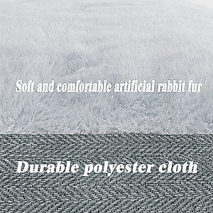 DEBANG HOME Dog Bed for Large Dogs,Medium Dog Bed for Medium Dogs,Calming Dog Beds,Anxiety Comfy Durable Pet Beds with Reversible&Washable Cushion,Square Dog Bed in Grey Color