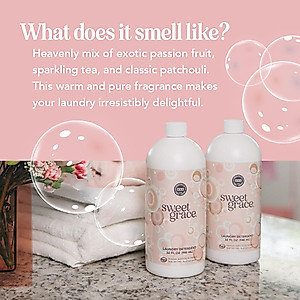 Bridgewater Candle Sweet Grace 32 oz Laundry Detergent Liquid | Highly Scented Luxury Laundry Experience | Deep Cleaning and Powerfully Fragranced