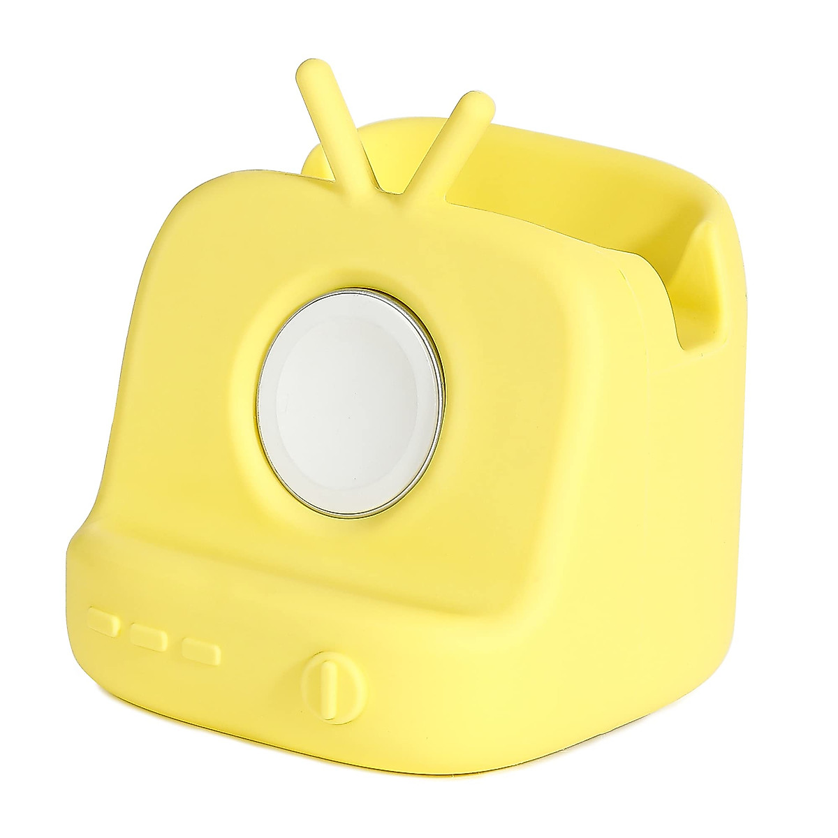 HECCEI iWatch Charging Dock, Charger Stand for Apple Watch Series Ultra/8/SE2/7/6/SE/5/4/3/2/1, for Airpods 3/2/Pro, iPhone 14/13/12/11/Pro/X/Max/XS/XR/8 Stand, Supports Nightstand Mode (Yellow)