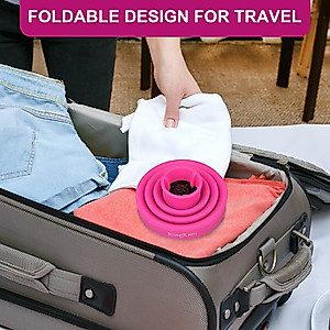 Collapsible Silicone Hair Dryer Diffuser - Travel and Easy Storage - Fit Most Hair Dryers with Nozzle Diameter D-1.575Inch to 1.968 Inch (4-5cm) - Pink