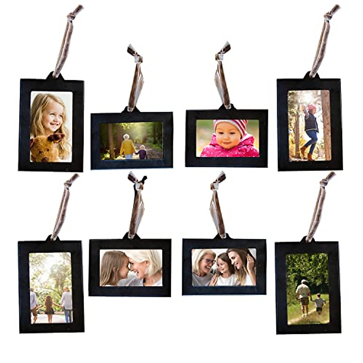 Maypes Family Picture Frame Set of 8, Best Gift & Boho Wall Decor, Family Tree, Hanging Picture Frames Ornaments 2x3 (4 Vertical & 4 Horizontal)