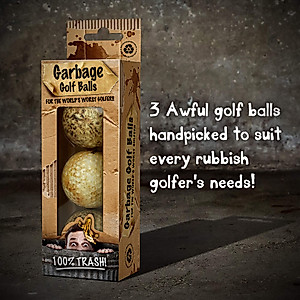 On Par 3 Pack Garbage Golf Balls, for The Worlds Worst Golfer, Idea