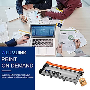 ALUMUINK High Yield TN660 TN-660 TN630 TN-630 Toner Cartridge Replacement for Brother TN 660 TN 630 HL-L2300D HL-L2320D HL-L2340DW HL-L2360DW HL-L2380DW MFC-L2740DW Printer Toner (2 Black, TN6602PK)
