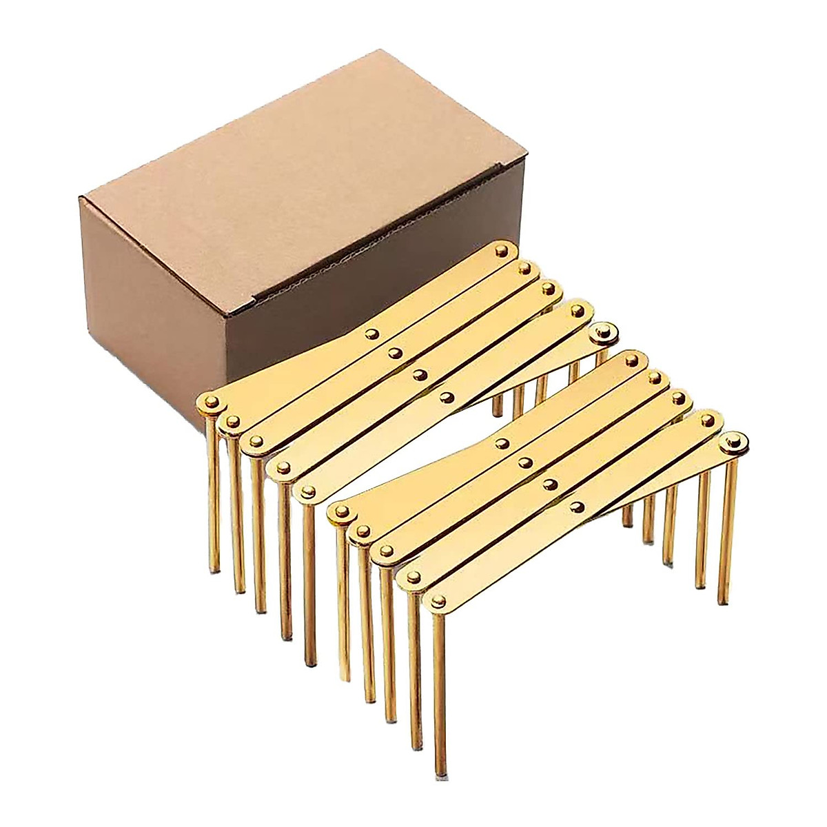 YEZILUU 2Pcs Gold Stainless Steel Plate Rack, Glass lid Plate Organizer, Displayable Collapsible Pot lid Plate Premium Display Rack, Kitchen Essentials.