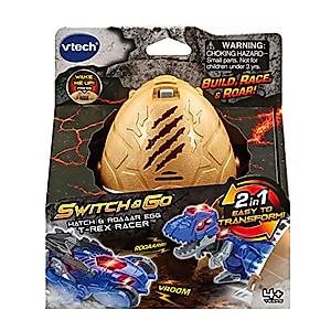 VTech Switch and Go Hatch and Roaaar Egg T-Rex Racer, Blue