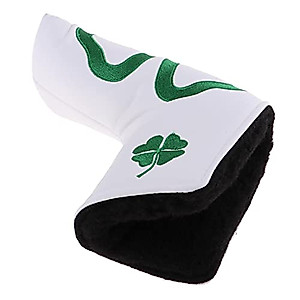 pistro Golf Putter Headcovers/Club Putter Covers - Embroidery Design Makes Your Iron Golf Putter Fashionable & Unique - White B