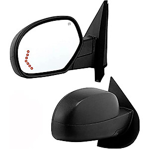 MOTOOS Towing Mirrors Replacement for 2007-2014 Chevrolet Silverado GMC Sierra 1500 2007-2012 Cadillac Escalade Chevrolet Tahoe with Turn Signal Power Heated Mirrors Pair
