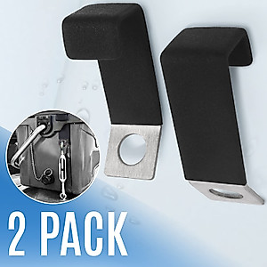 IMPRESA [2 Pack] Cooler Lock Bracket for Yeti and for RTIC Cooler Tie Down Kit - Locks Brackets Secure Mid-to Large-Size - Rubber Coating on Bracket to Prevent Scratches
