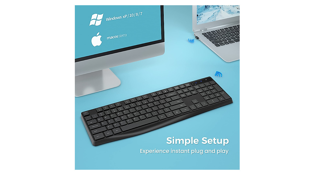 Lovaky MK98 Wireless Mechanical Keyboard - Ergonomic & Reliable 2.4G